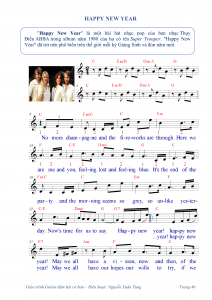 Sheet nhạc Happy New Year - Nguyễn Xuân Tùng