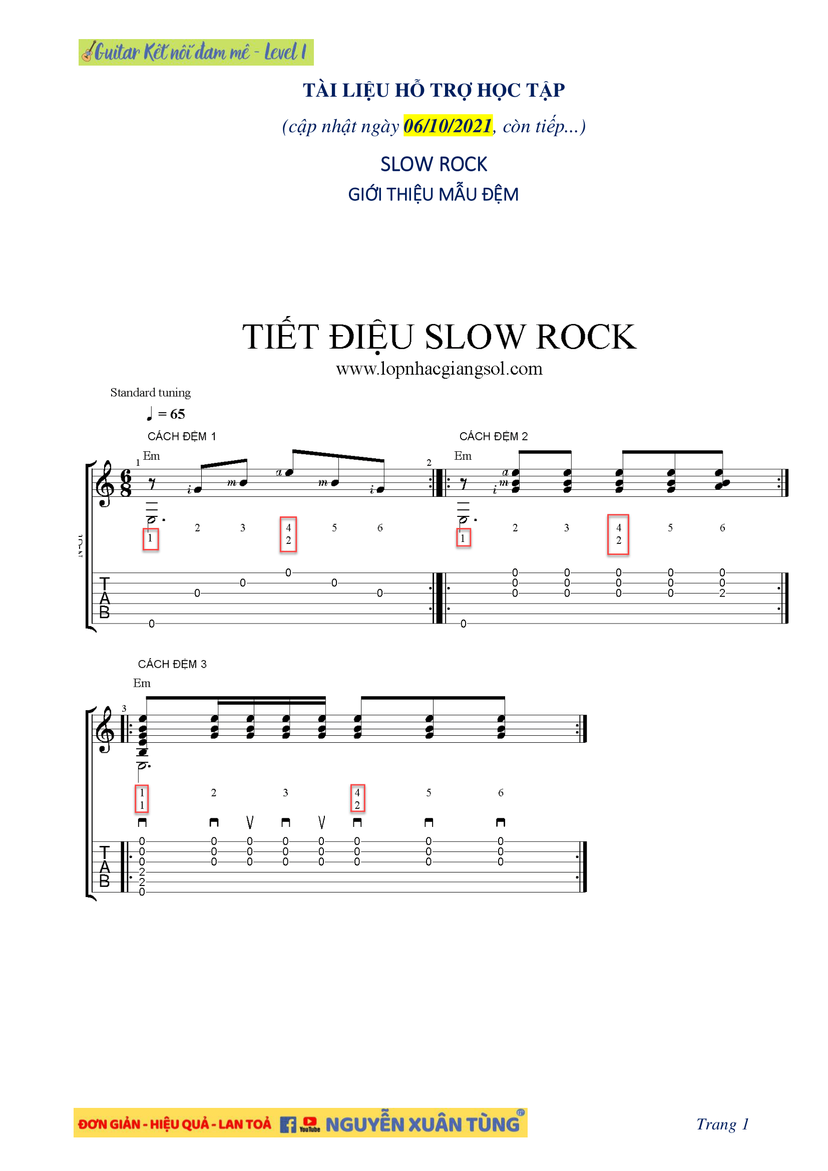 Tiết điệu Slow rock - Nguyễn Xuân Tùng